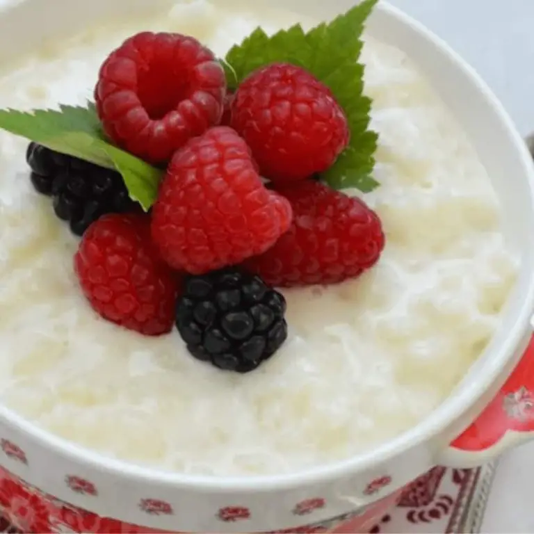 Jamie Oliver Rice Pudding with Strawberry Jam